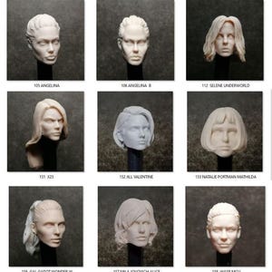 FEMALE CUSTOM Casted Miniature HEAD for Action Figures - Etsy