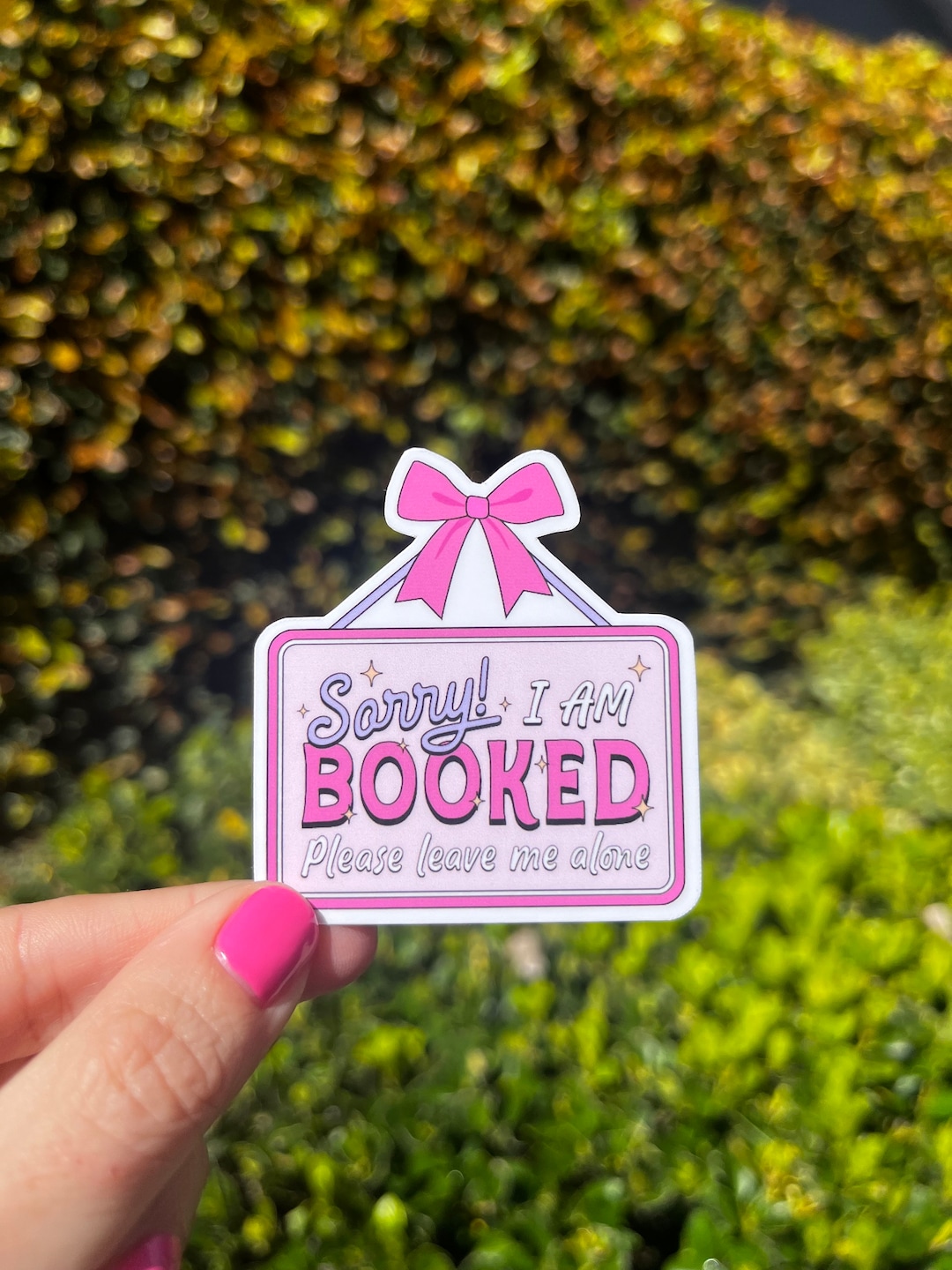 Sorry I’m Booked Waterproof Sticker Decal/ Kindle/book Club/gifts ...