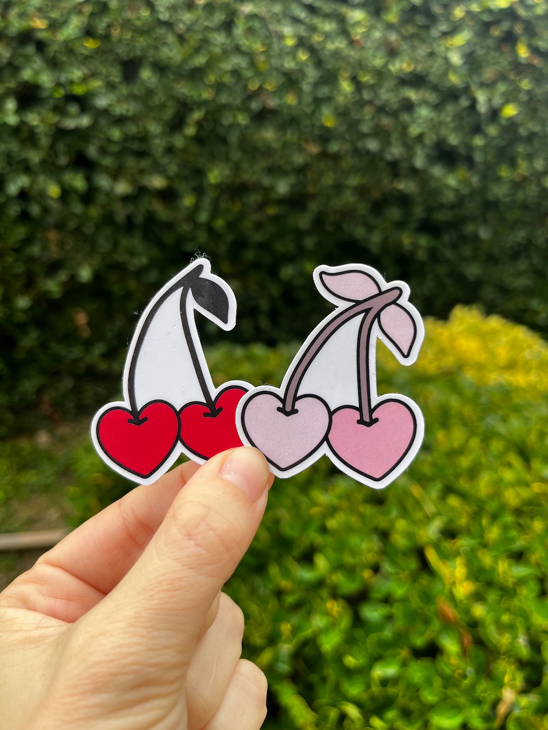 Cherry Hearts Throwback Waterproof Sticker Decal/valentine’s Day ...