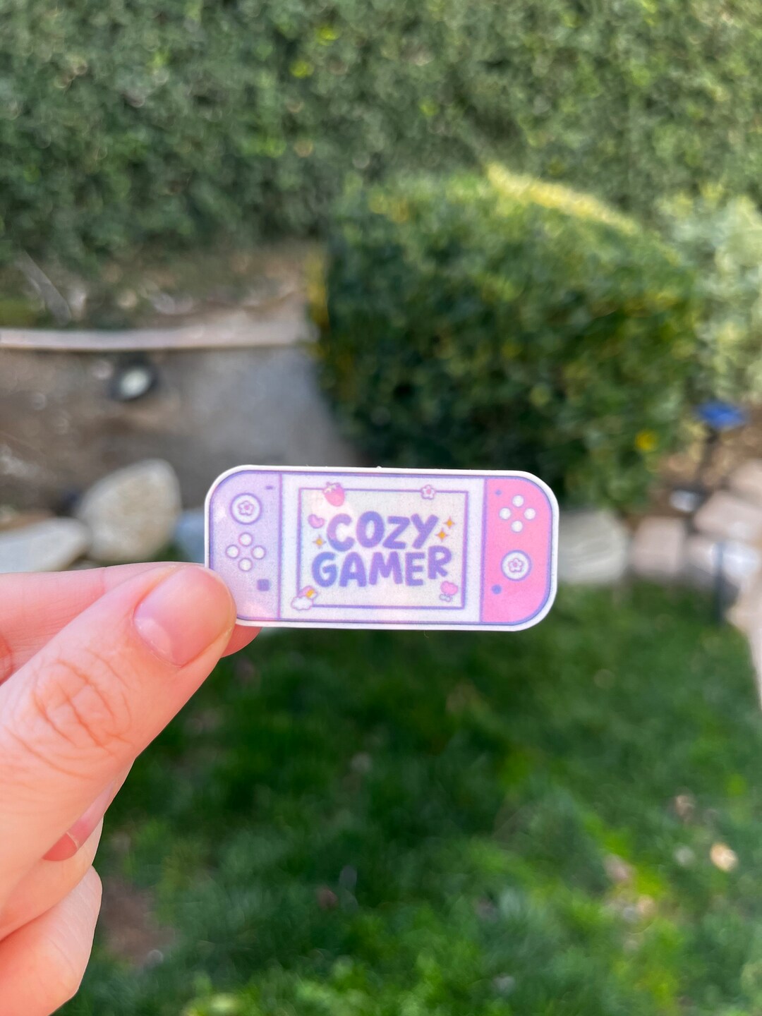 Cozy Gamer Holographic Waterproof Sticker Decal - Etsy