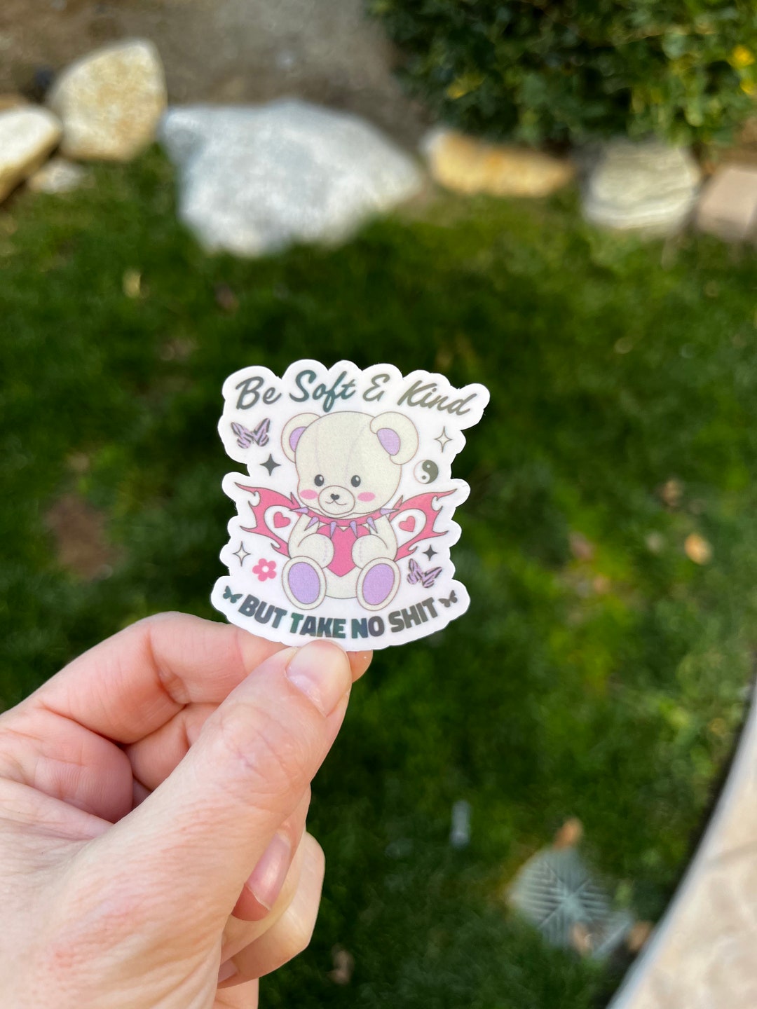 Be Soft & Kind Waterproof Sticker: Funny Self Love Decal - Etsy