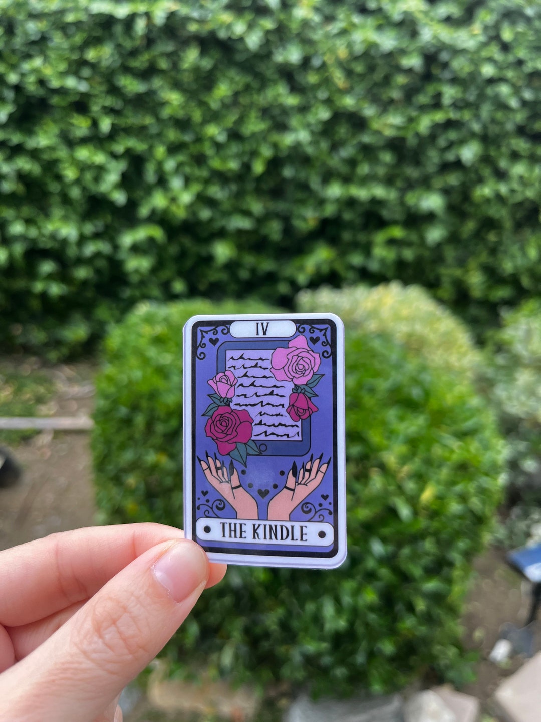 The Kindle Tarot Card Waterproof Holographic Sticker Decal / Book Club ...