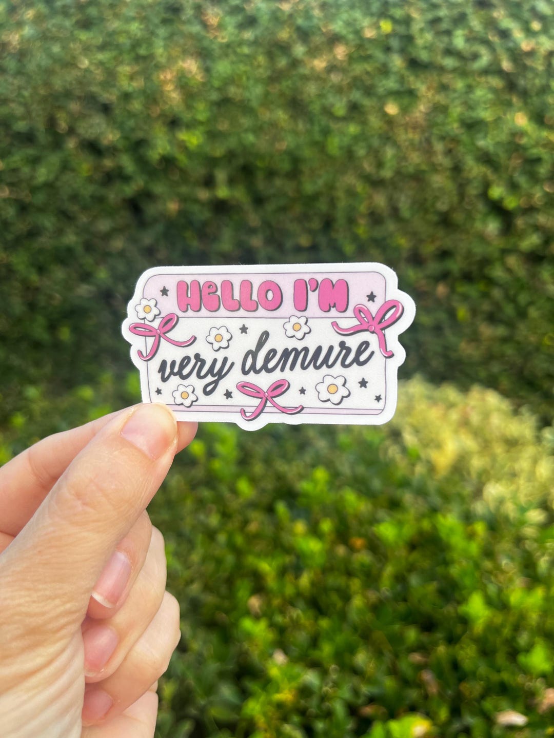 Hello I’m Very Demure | Nametag Waterproof Holographic or Non ...