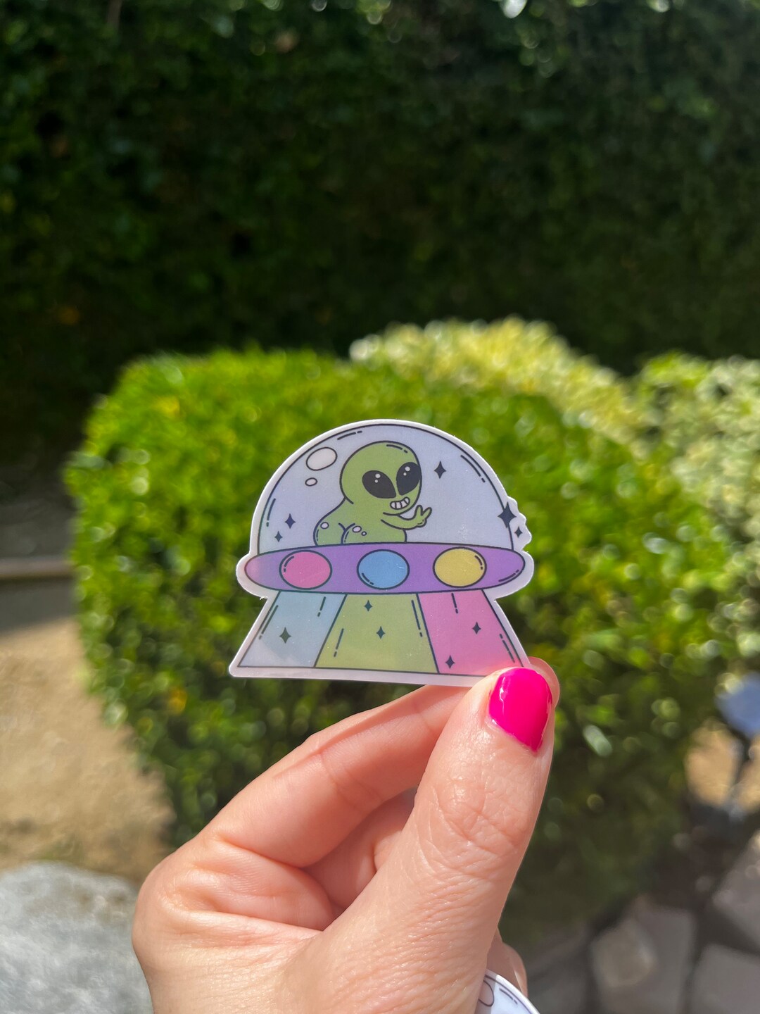 UFO Alien Sticker/Waterproof /hydro flax water bottle vinyl decal ...