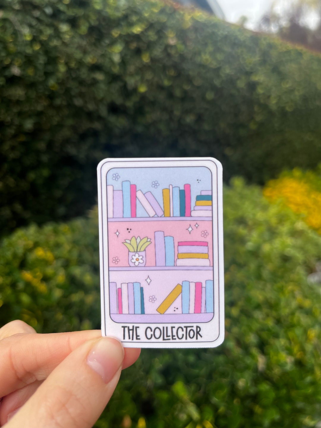 The Collector Tarot Card Sticker - Book Lover Waterproof Vinyl Decal - Etsy