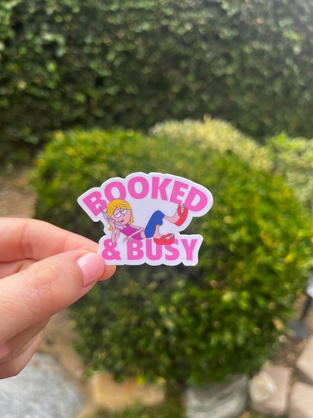 Booked and Busy Lizzie Waterproof Sticker Decal/hey Now/90s/throwback ...