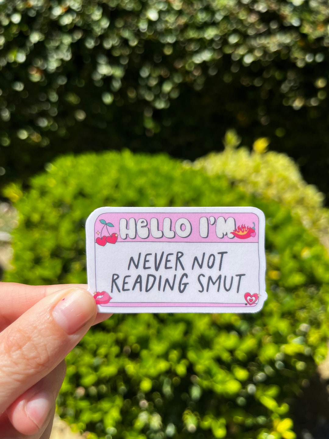 Hello I’m Never Not Reading Smut Books Waterproof Sticker Decal/ Kindle ...
