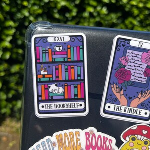 The Bookshelf Tarot Card Waterproof Holographic Sticker Decal / Book ...