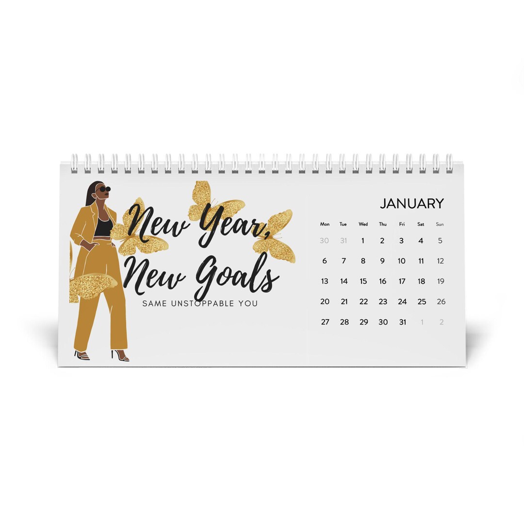 Melanated Boss Lady Desk Calendar 2026 - Etsy
