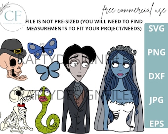 Corpse Bride Svg - Etsy UK