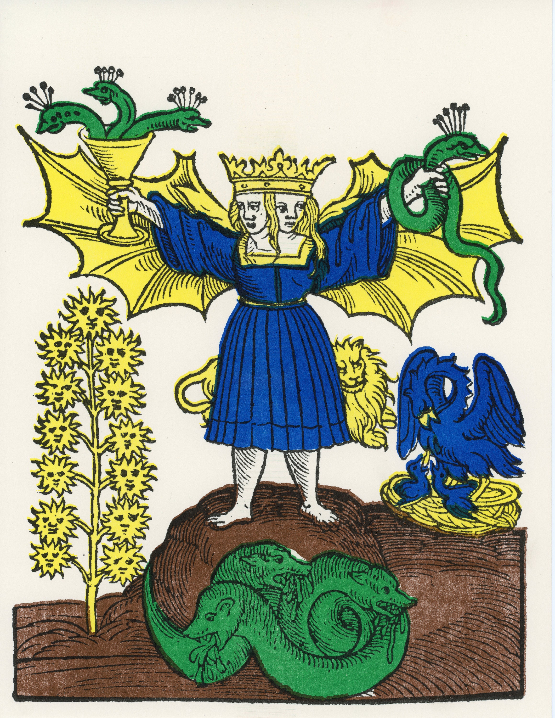 Alchemical King and Queen Risograph Print - Etsy