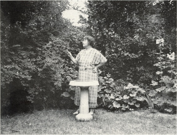 Vintage Photography of Garden Lady Risograph Print - Etsy
