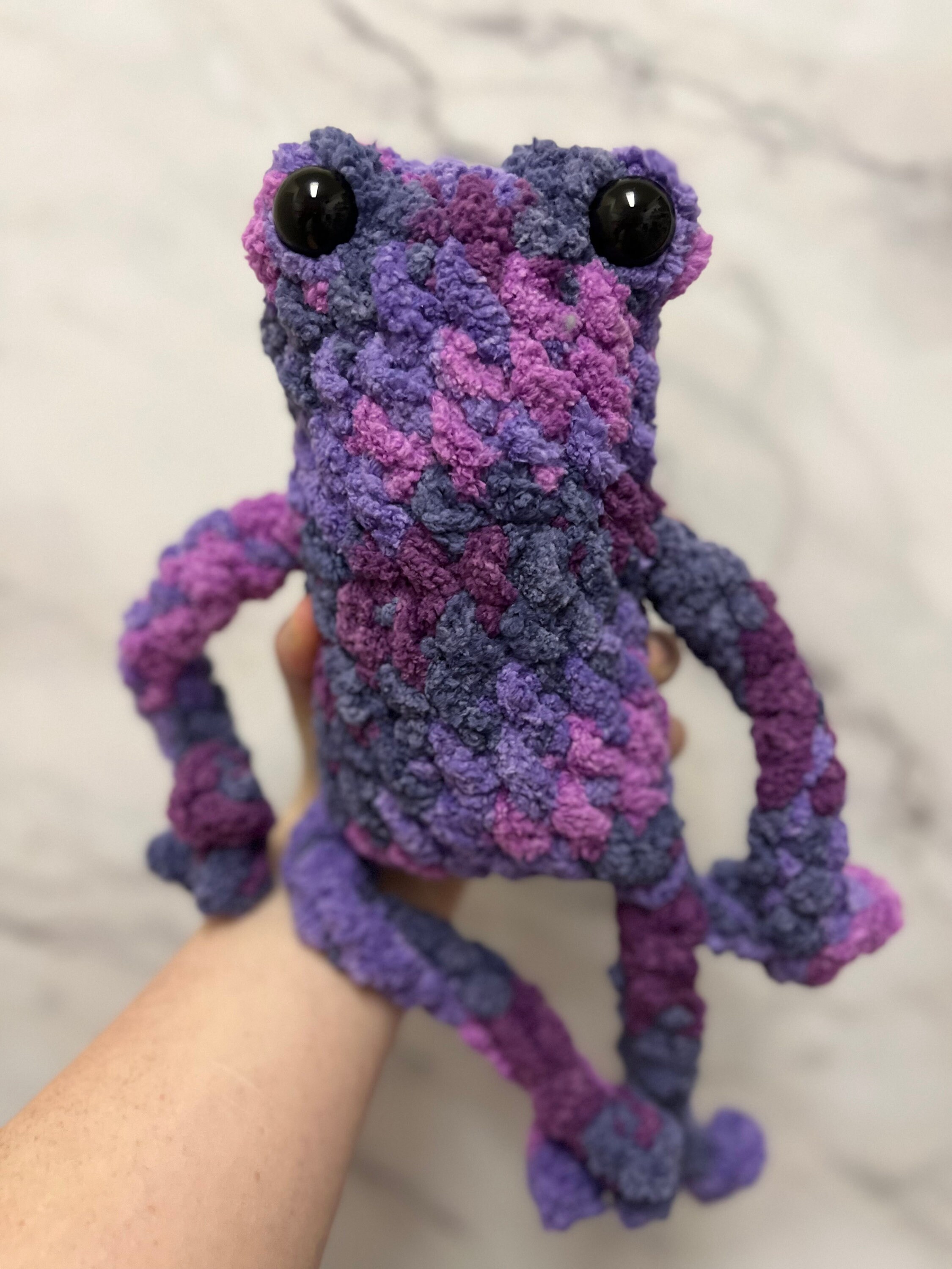 Big Leggy Frog - Crochet Cute Stuffed Animal Toy - Etsy