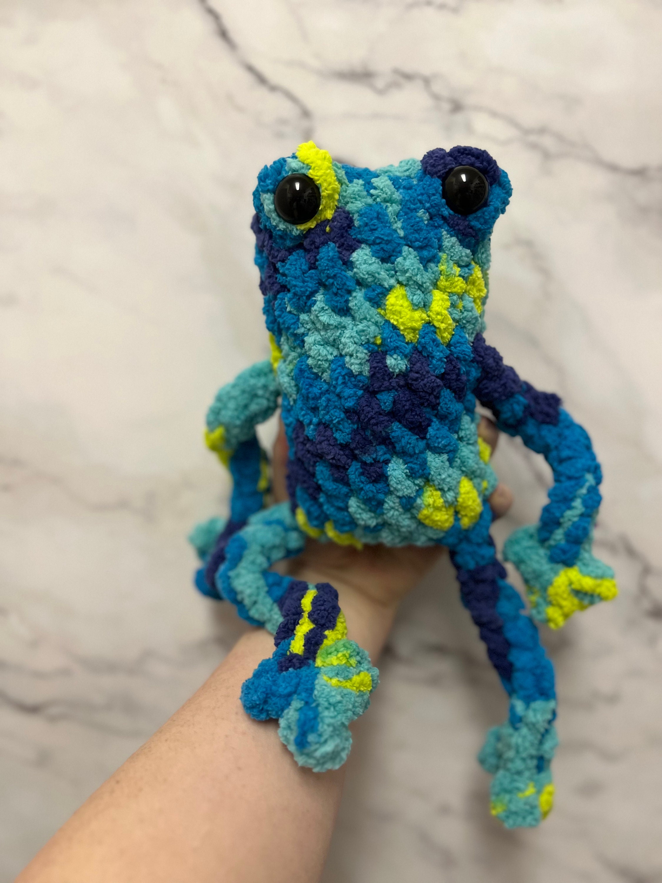 Big Leggy Frog - Crochet Cute Stuffed Animal Toy - Etsy