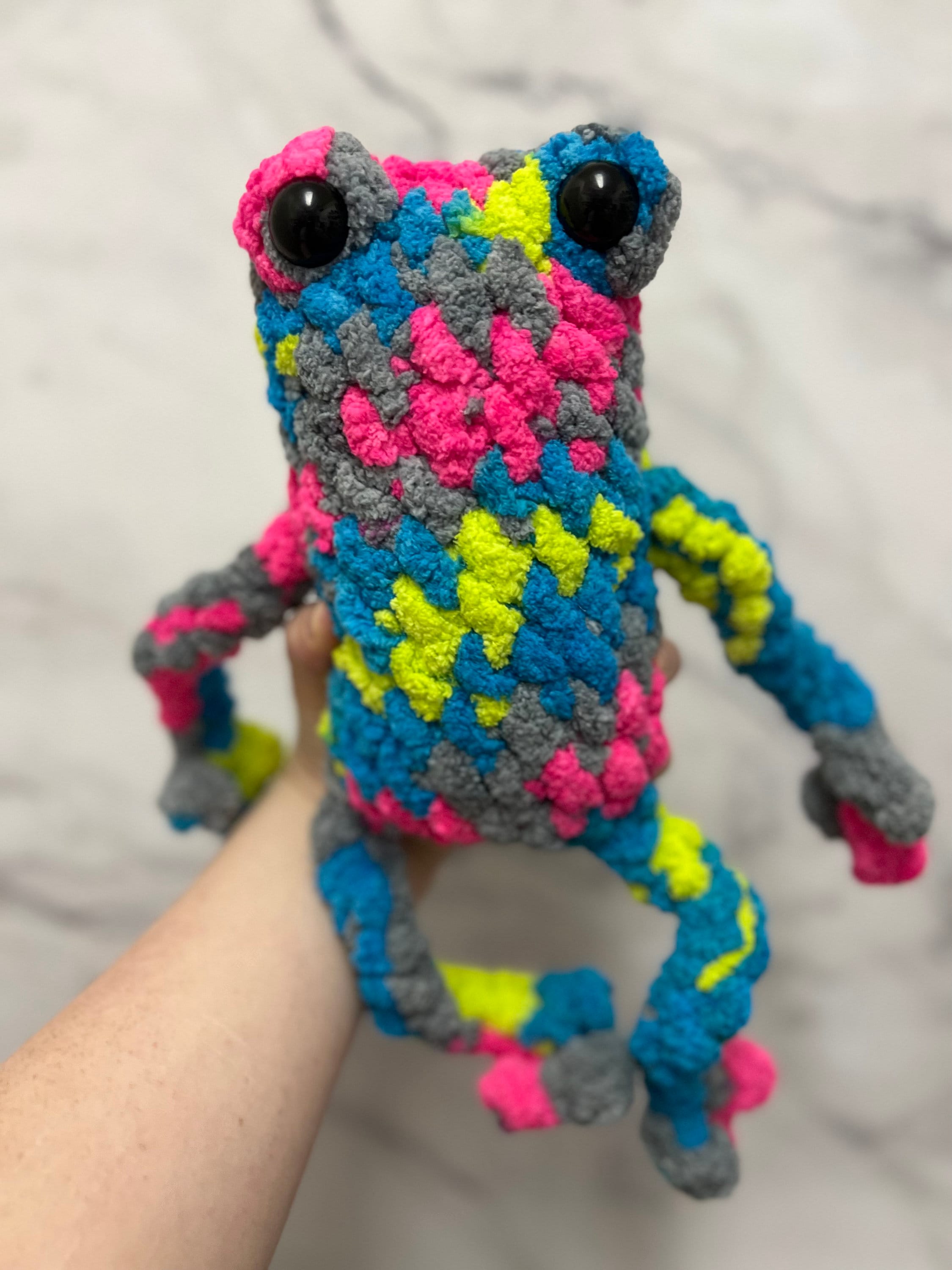 Big Leggy Frog - Crochet Cute Stuffed Animal Toy - Etsy