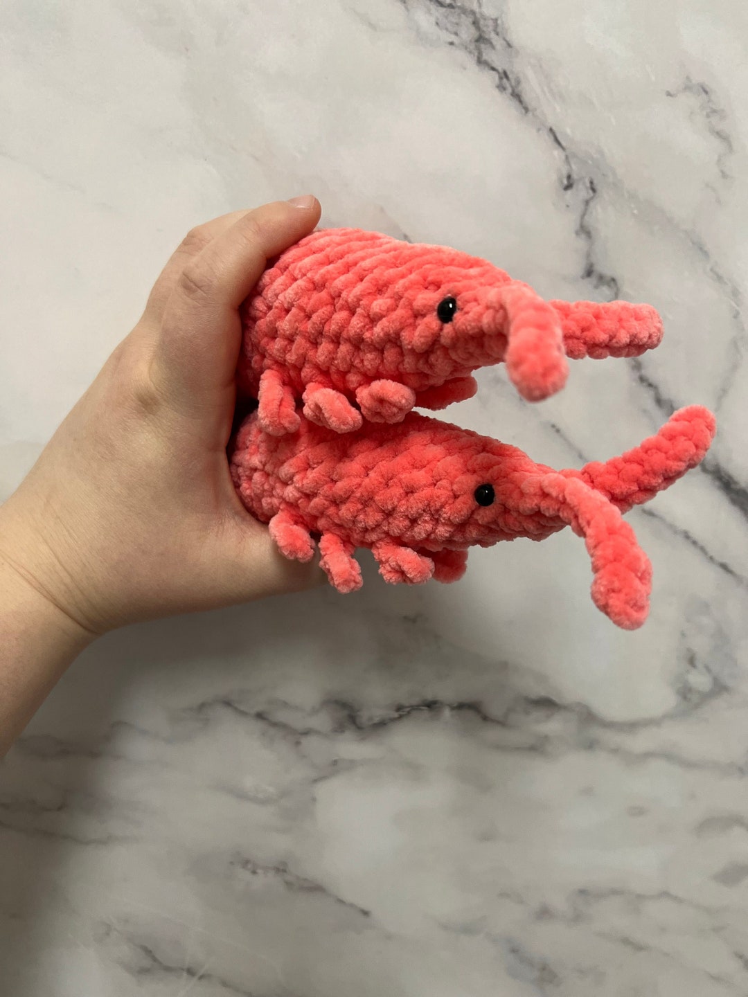 Shrimp Plush - Crochet Amigurumi Stuffed Animal - Etsy