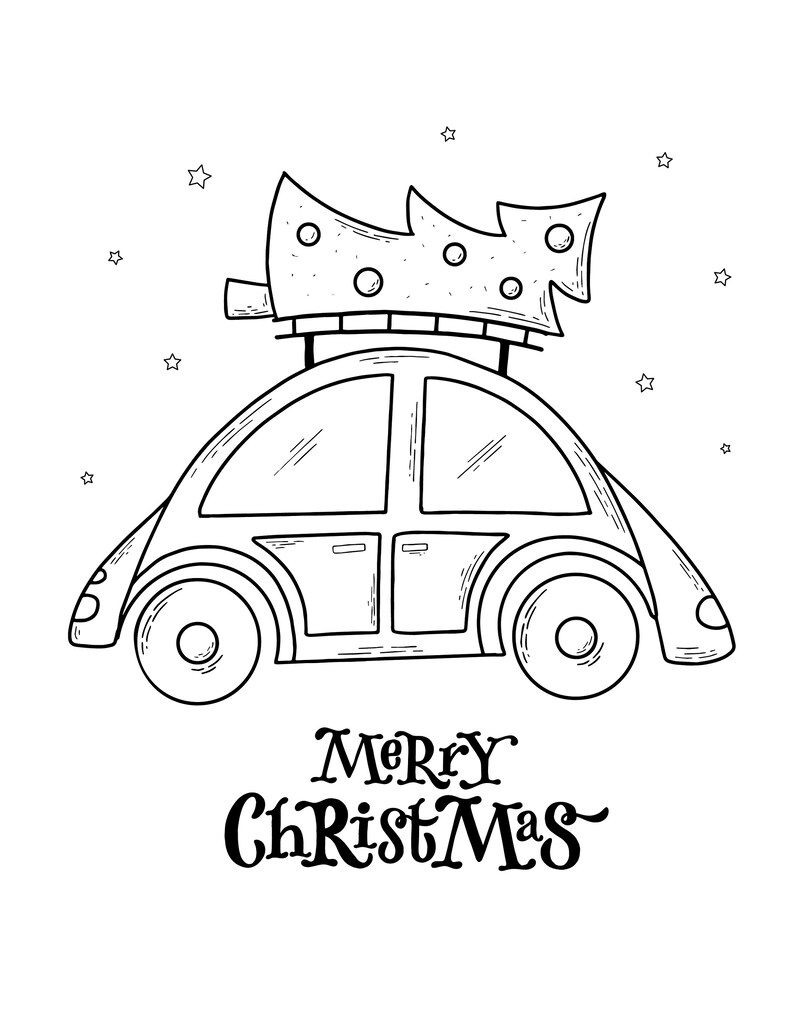 Christmas Coloring Pages - Etsy