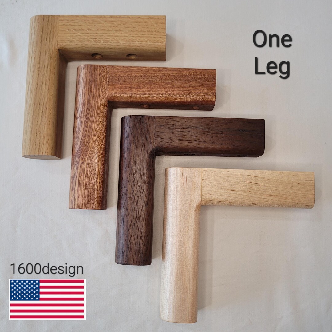 Center Support Furniture Leg, 6", Walnut, White Oak, Maple, Mahogany - Etsy