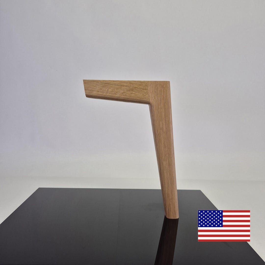 10" Tapered Furniture Legs, White Oak, Walnut or Mahogany, Set of 4 - Etsy