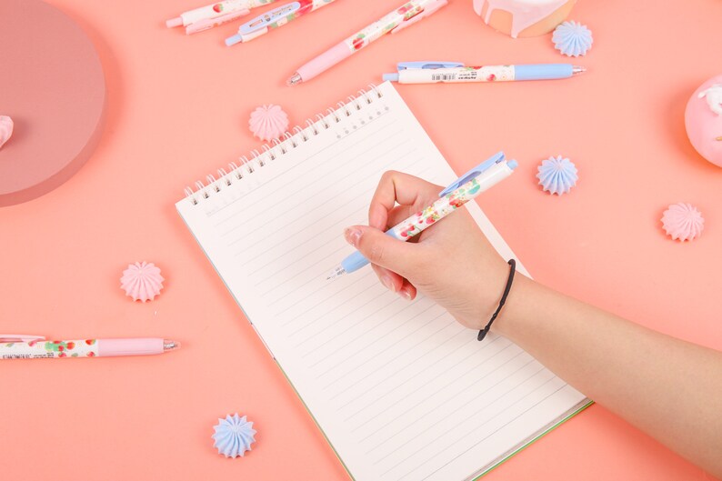 Cute Strawberry Shake Pens - 0.5mm Micro Point Black Ink Gel Pen - Etsy