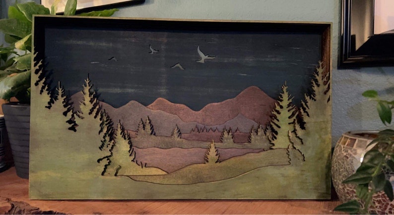 Layered Wall SVG File- Art-nature Wall Art-3d Wall Art-wood Wall Art ...