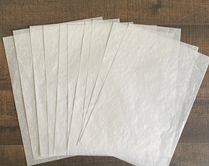 10 Sheets Plain White Rice Paper Card Making Junk Journals Decoupage ...