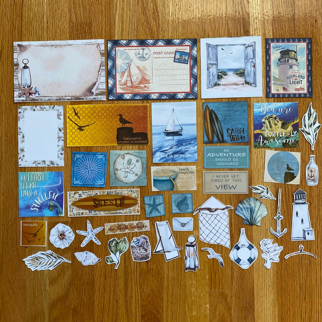 Ocean Sea Travel Themed Ephemera Card Making Scrapbooking Junk Journals ...
