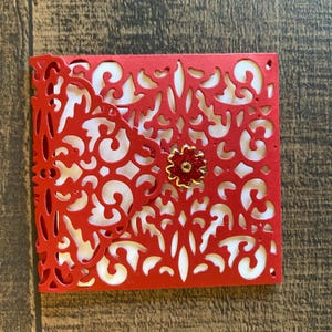 Lacy Red Envelopes and Cards: Blank Christmas Wedding Stationery Set - Etsy