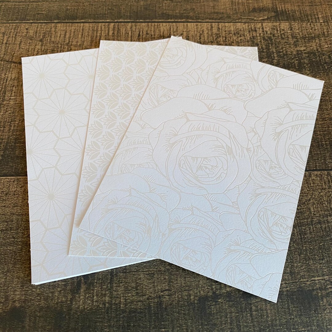 White Foil Embossed Card Toppers | DIY Wedding Cards With Embossing ...