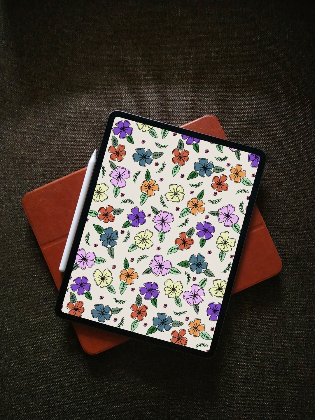 Floral iPad Wallpaper Digital Download Boho Lock Screen - Etsy