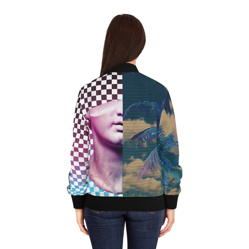 Vaporwave Aesthetic Women's Bomber Jacket sold by ChaAnderson | SKU ...