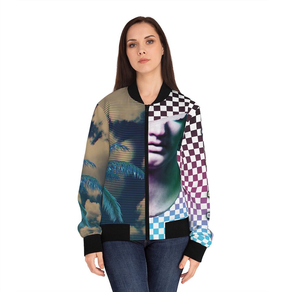 Vaporwave Aesthetic Women's Bomber Jacket sold by ChaAnderson | SKU ...