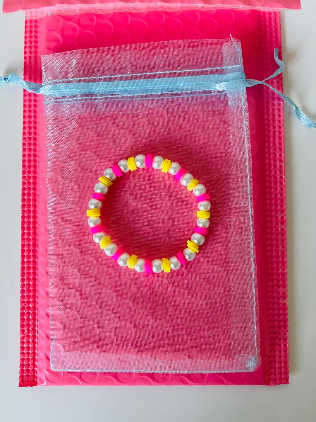 Preppy Strawberry Lemonade Bracelet - Etsy