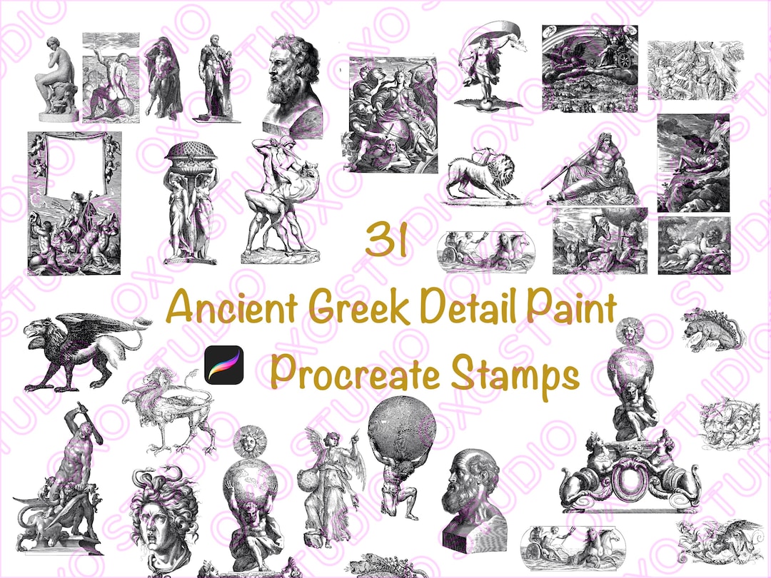 Ancient Greek Procreate Stamps: Culture & History (31 Digital Stamps ...