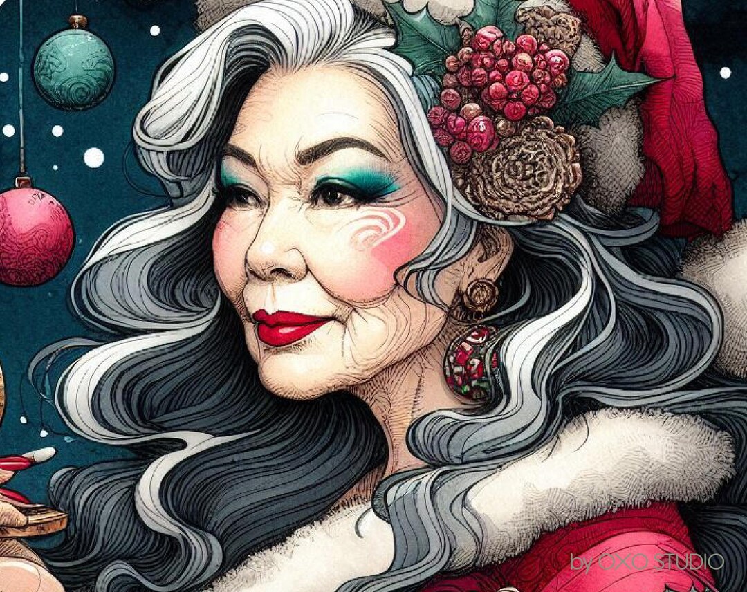 Elegant Santa Portrait Print | Christmas Decor (digital Download) - Etsy