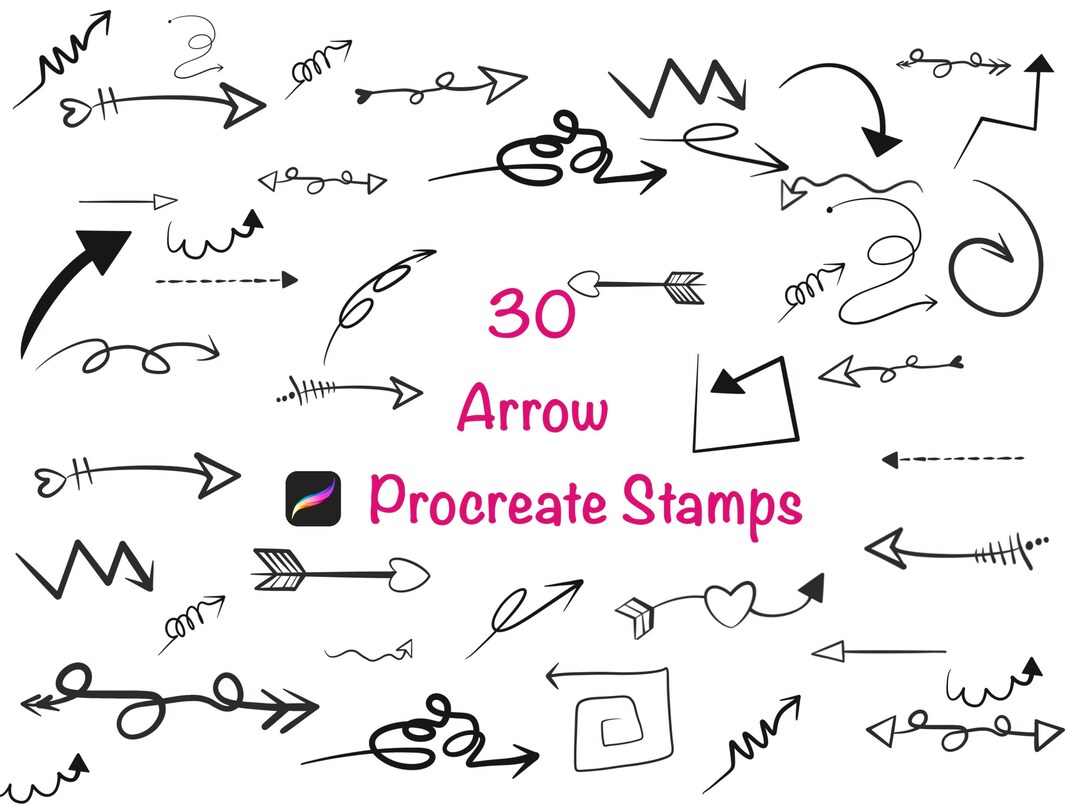 30 Arrow Procreate Stamps - Etsy