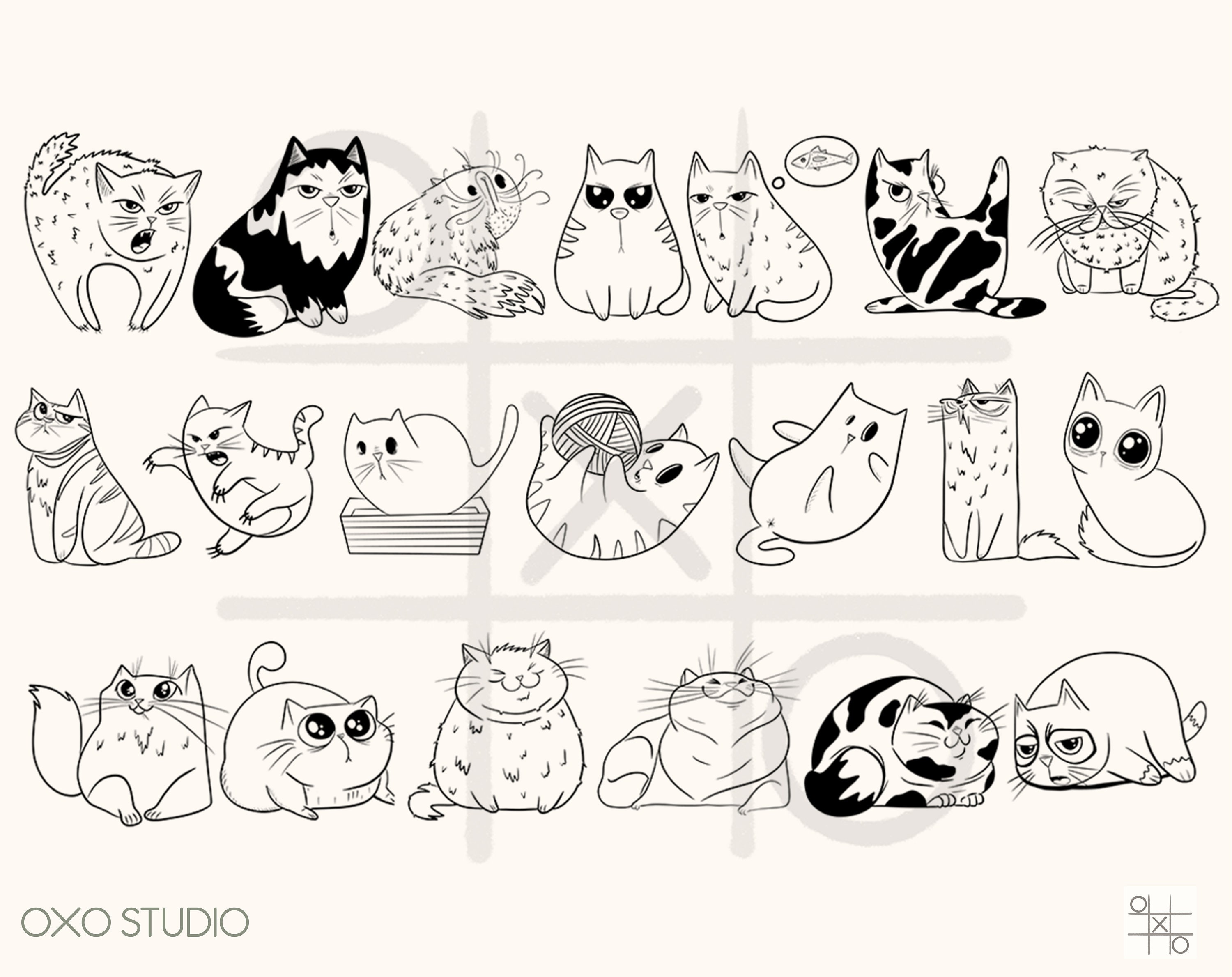 60 Cute Cat Doodles, Kitten Doodles, Paws, Meowing Cat Doodles, Kitty ...