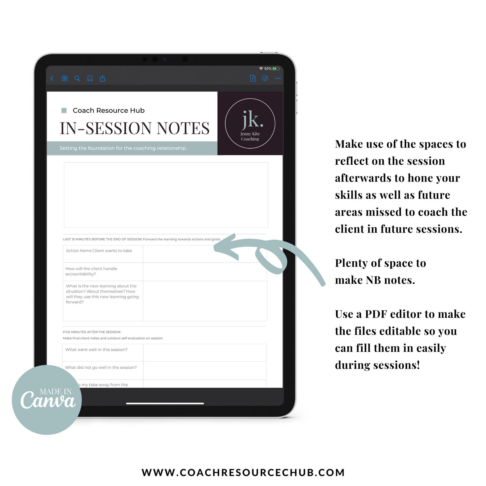 Coach Session Notes Coaching Worksheet Template Client - Etsy Australia
