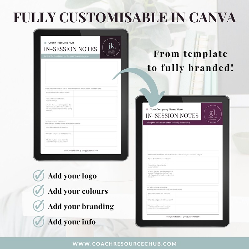 Coach Session Notes Coaching Worksheet Template Client - Etsy Australia