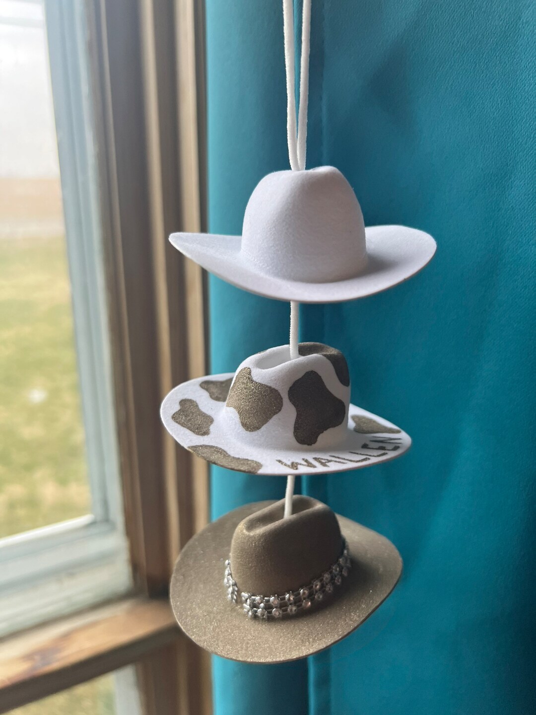 Mini Cowboy Hat Car Charm - Etsy