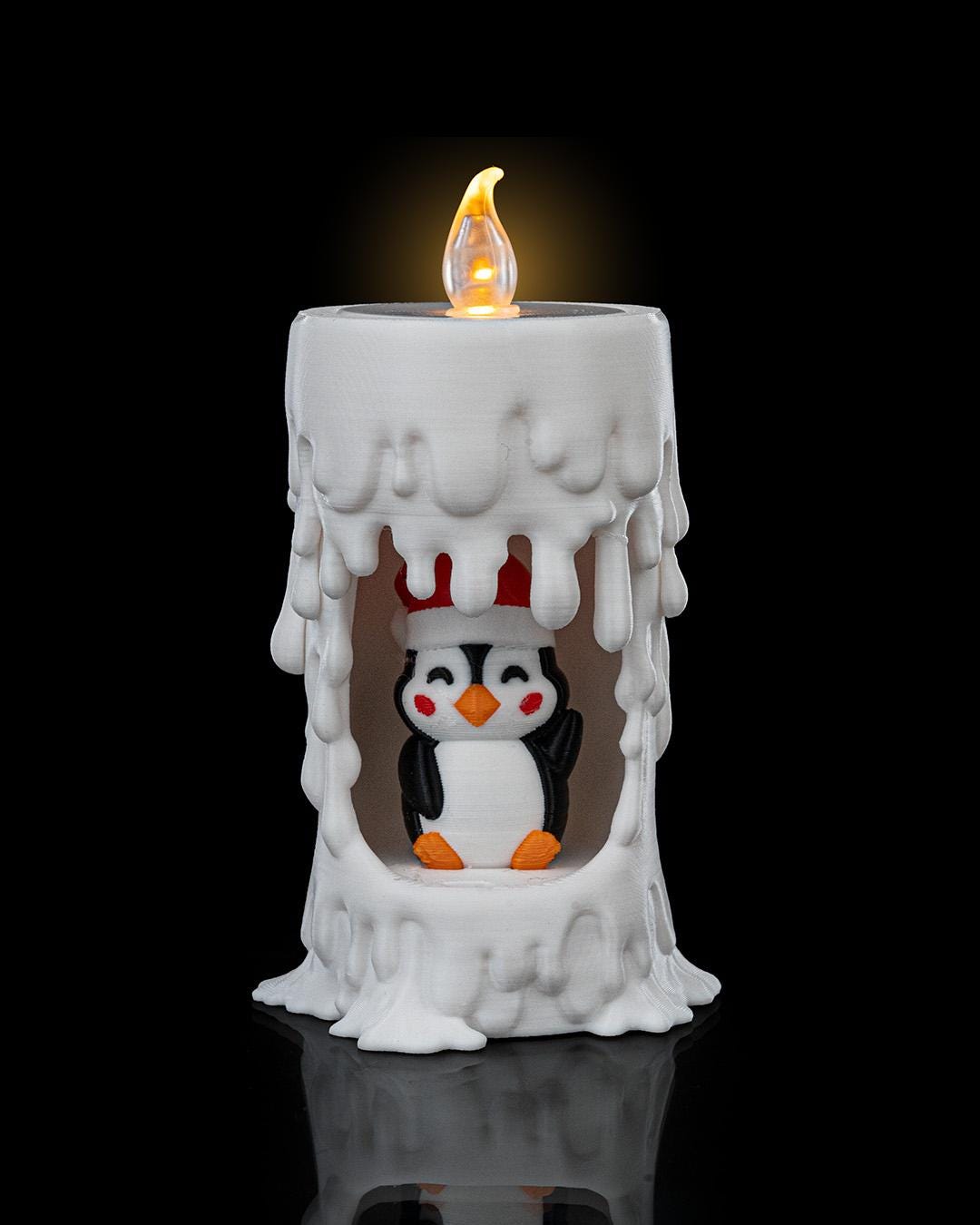 Penguin Candle Table Lamp-3d Printed Penguin Candle Holder: Whimsical ...