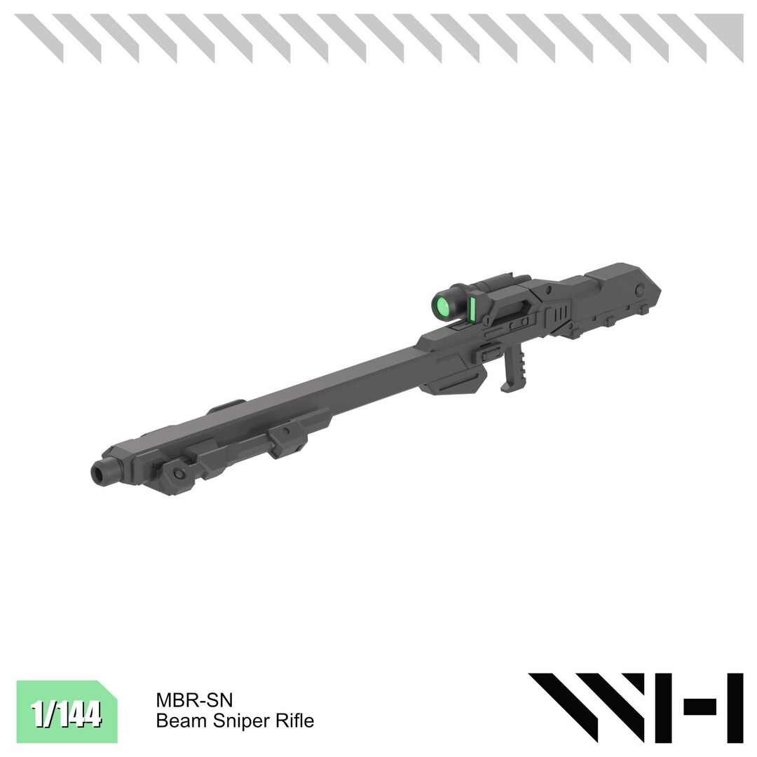 MBR-SN Beam Sniper Rifle - 3d-printed 1/144 Mecha Weapon - Etsy