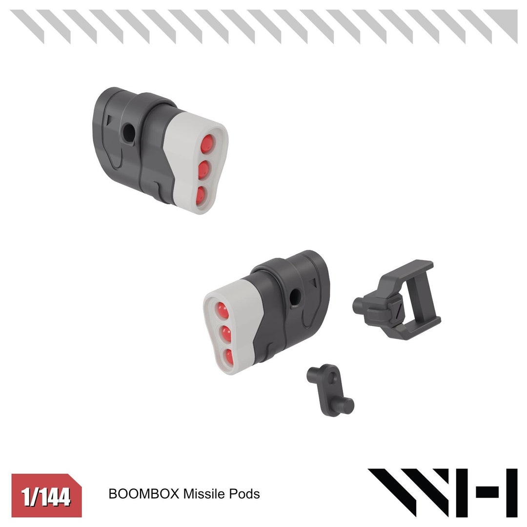 BOOMBOX Missile Pods - 3d-printed 1/144 Mecha Weapon - Etsy