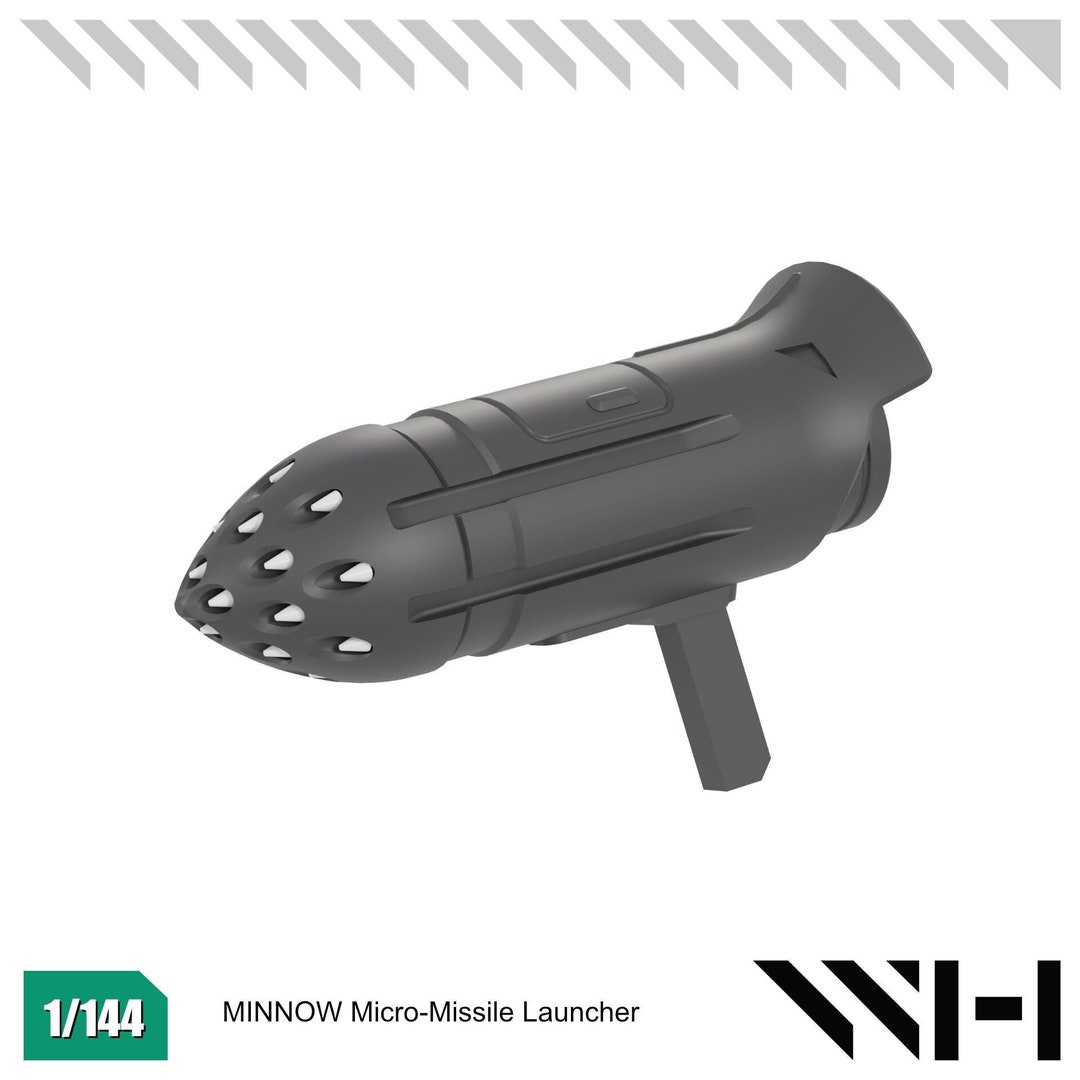 MINNOW Micro-missile Launcher - 3d-printed 1/144 Mecha Weapon - Etsy