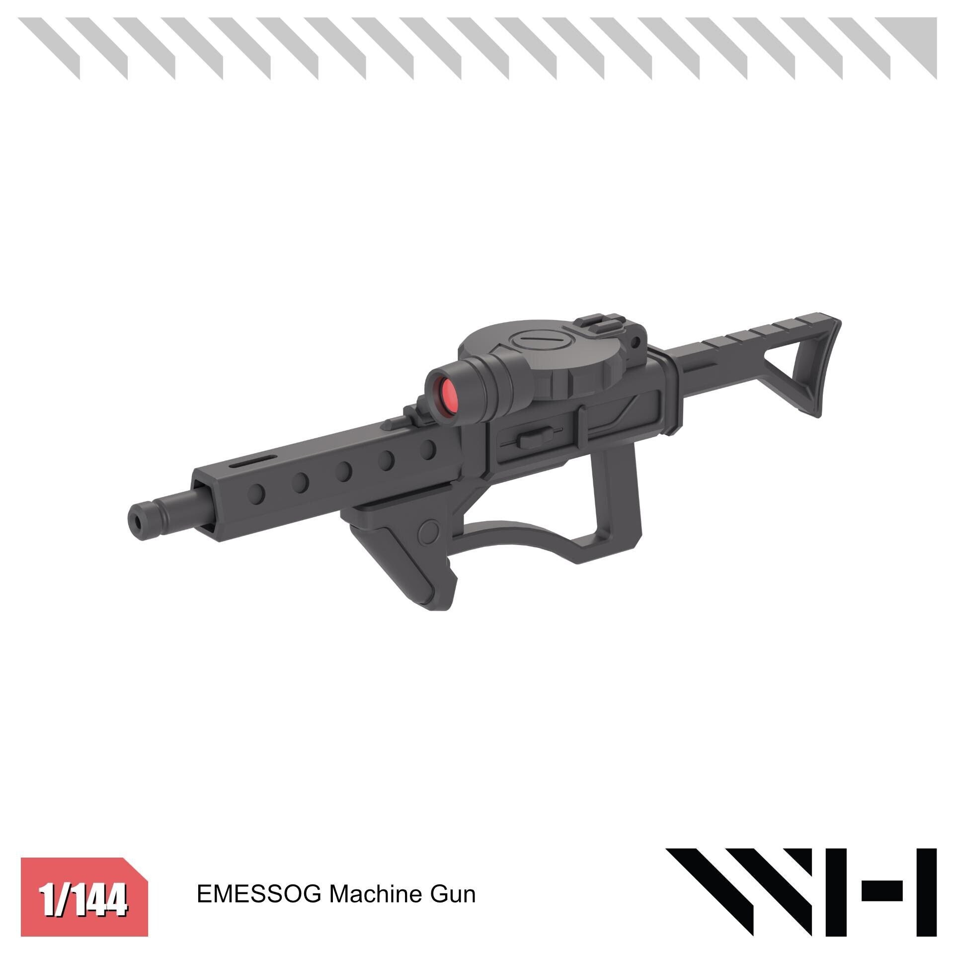 EMESSOG Machine Gun - 3d-printed 1/144 Mecha Weapon - Etsy