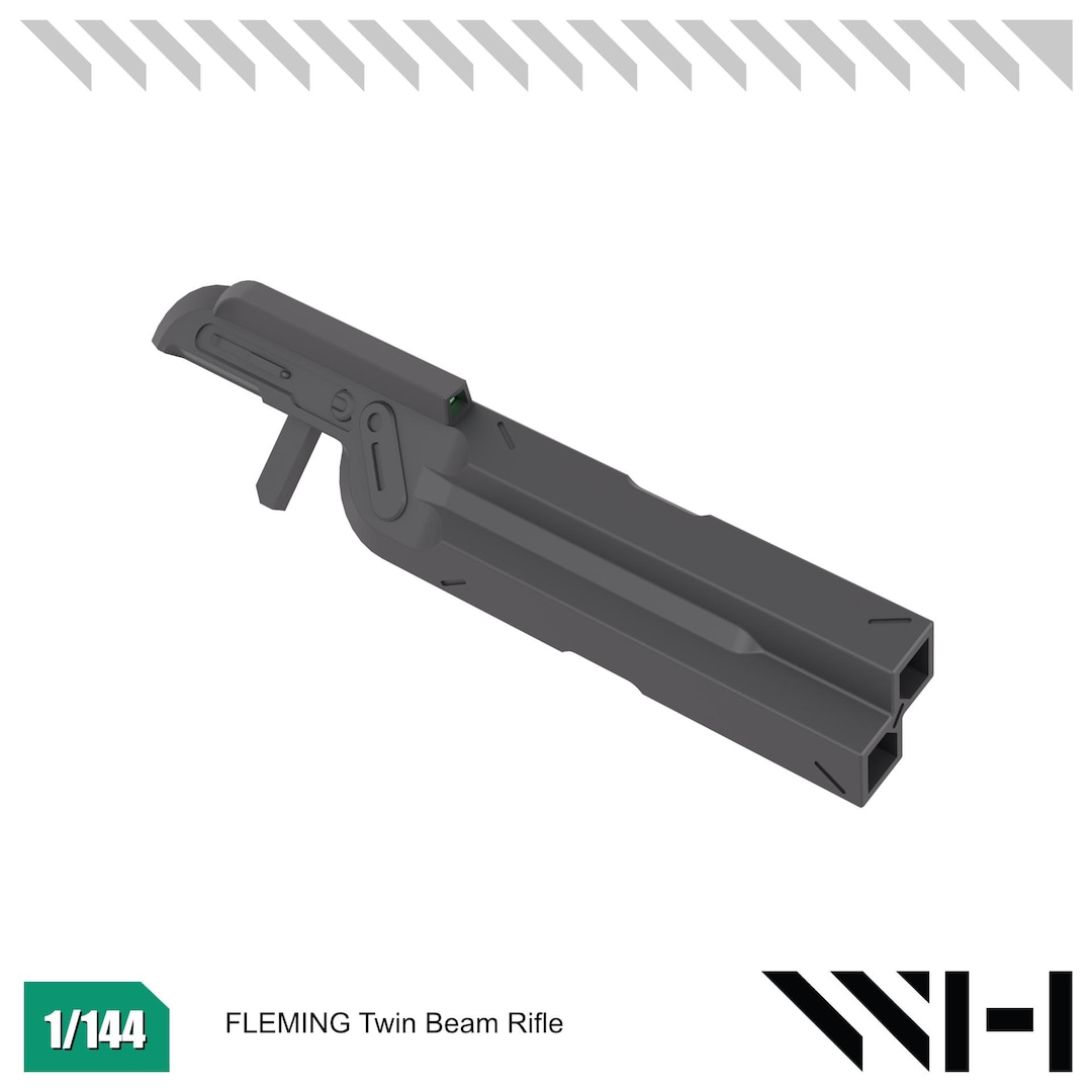 FLEMING Twin Beam Rifle - 3d-printed 1/144 Mecha Weapon Set - Etsy