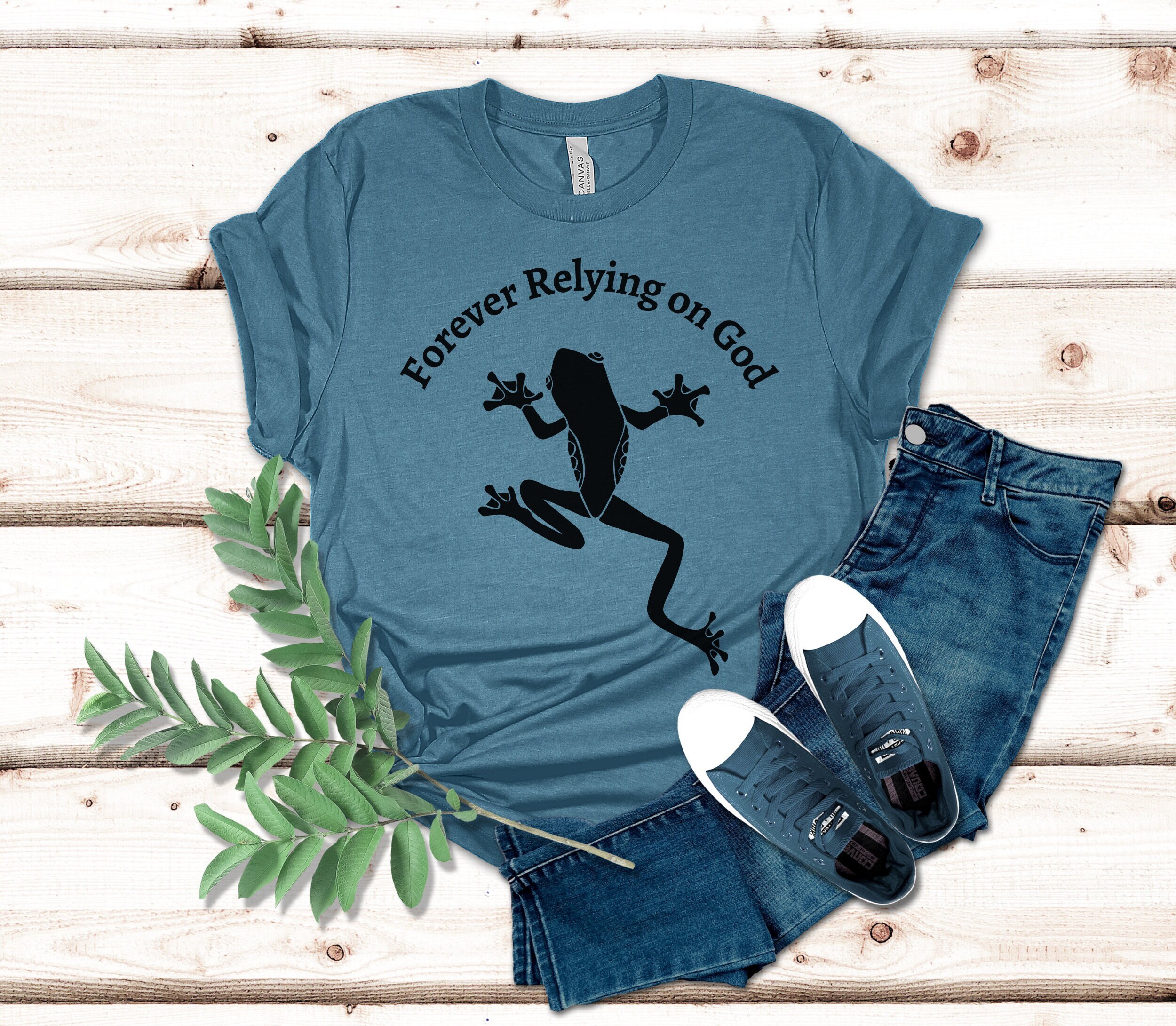 FROG Shirt, Fully Rely on God Shirt, Christian Frog Shirt, Christian ...