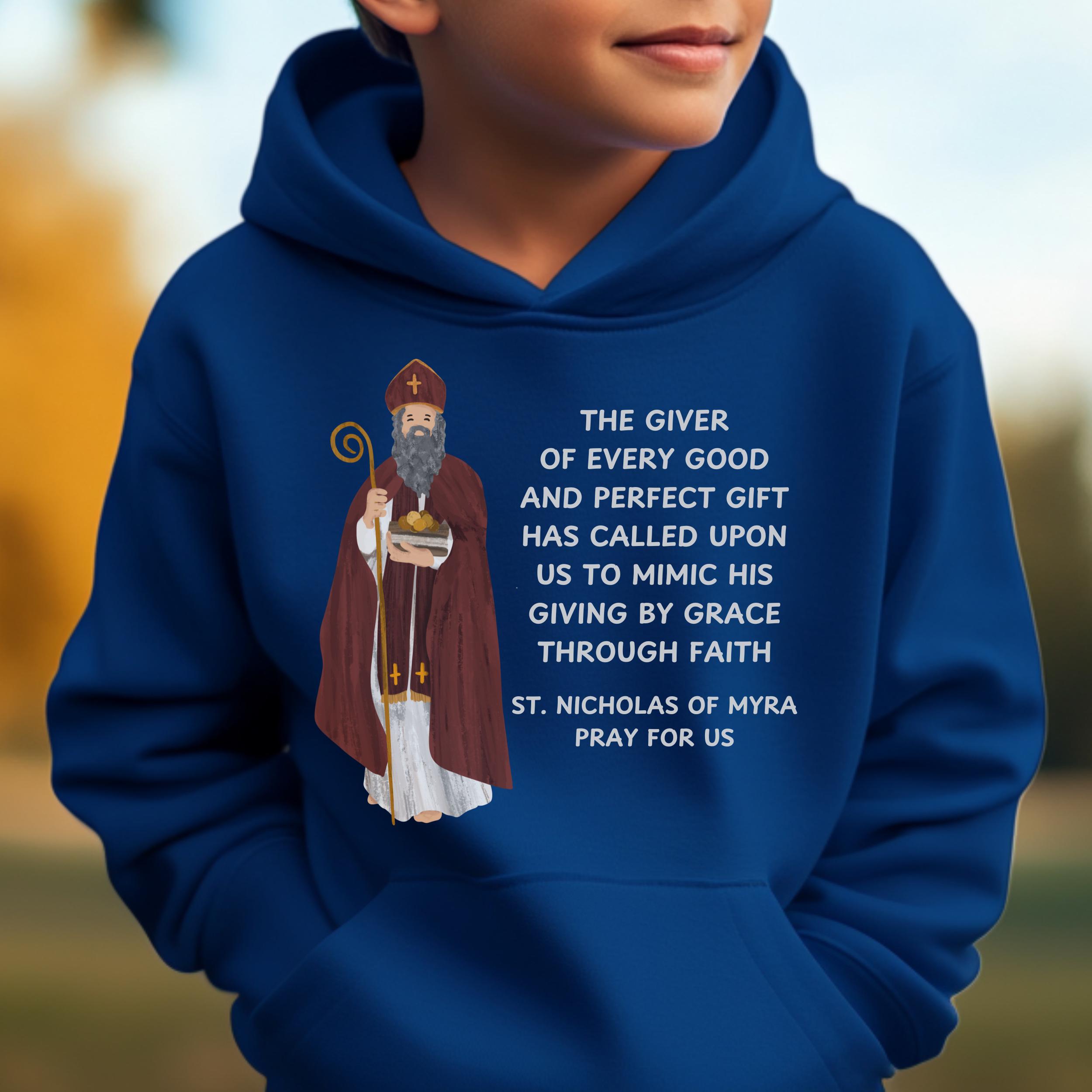 St. Nicholas Youth Hooded Sweatshirt, St. Nick Children's Hoodie, Kid's ...