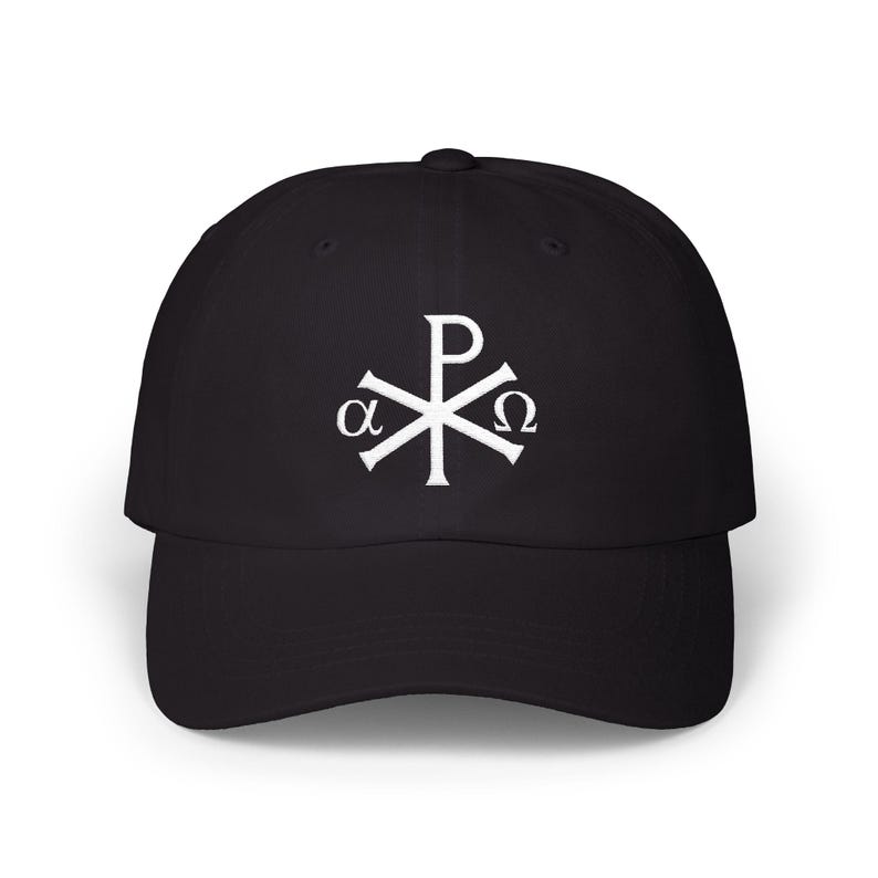 Chi Ro Alpha and Omega Classic Dad Cap, Catholic Hat, Ordinary Time ...