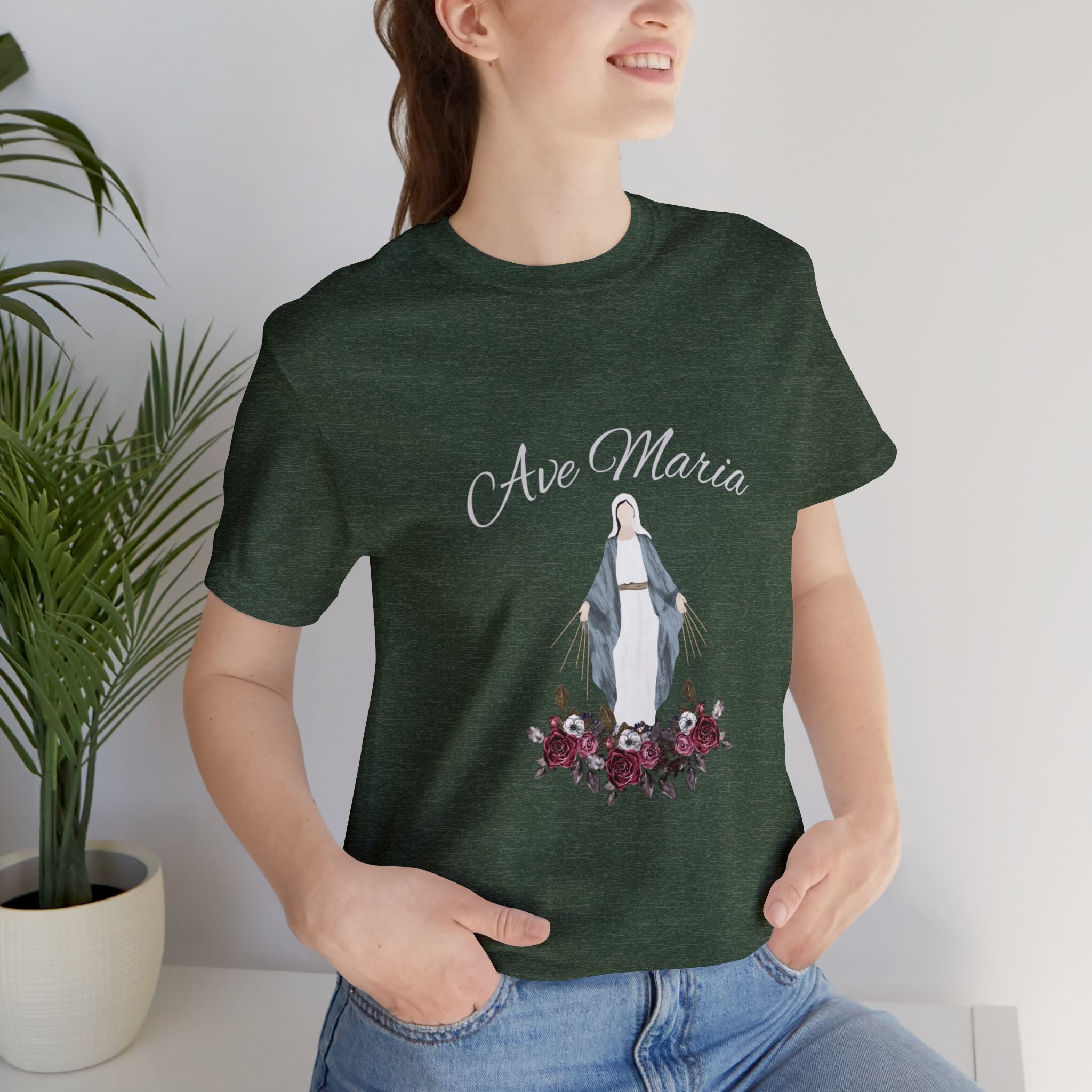 Ave Maria Shirt, Hail Mary Shirt, Virgin Mary Shirt, Our Lady Shirt ...